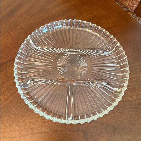Indiana Glass | Dining | Vintage Indiana Glass Clear Divided Relish ...